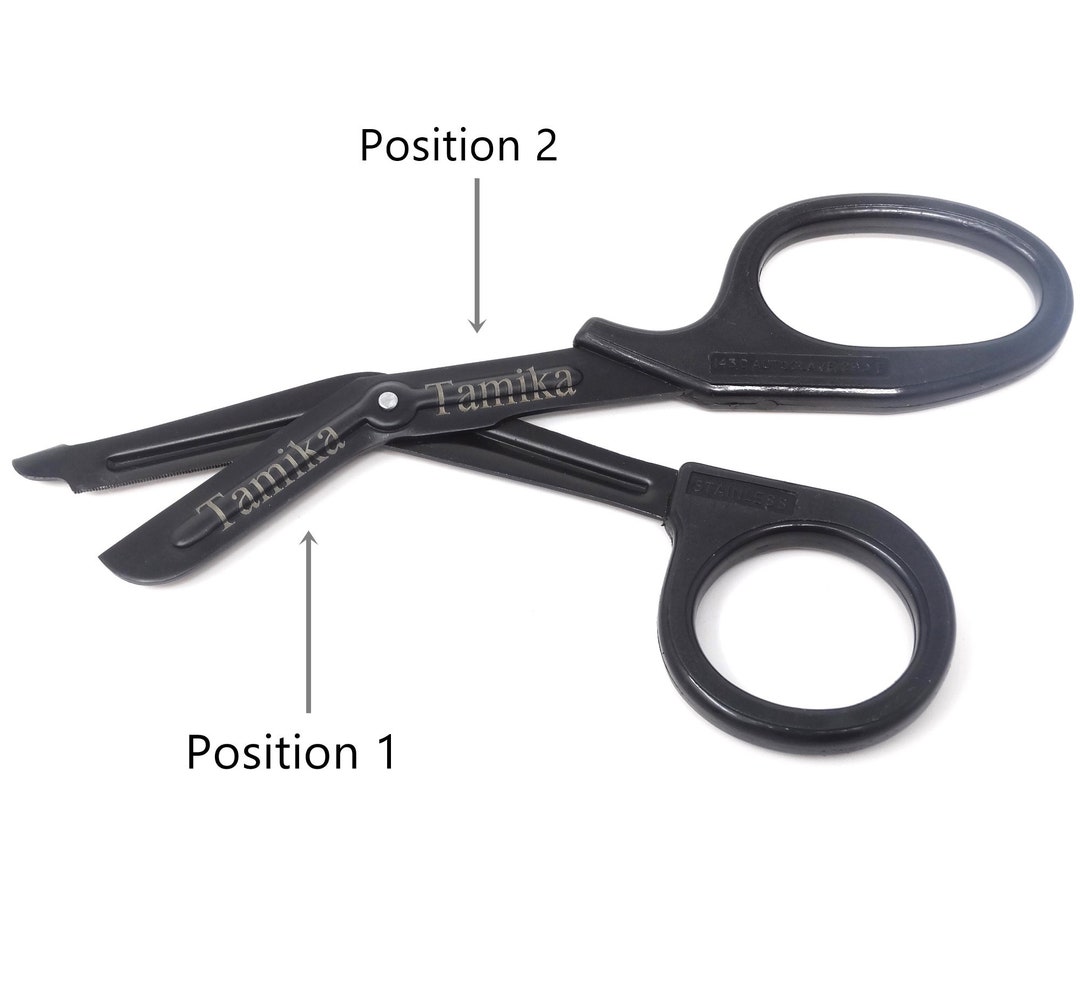 Customized Laser Engraved Black Handle Fluoride Coated Blades 7.5 ...