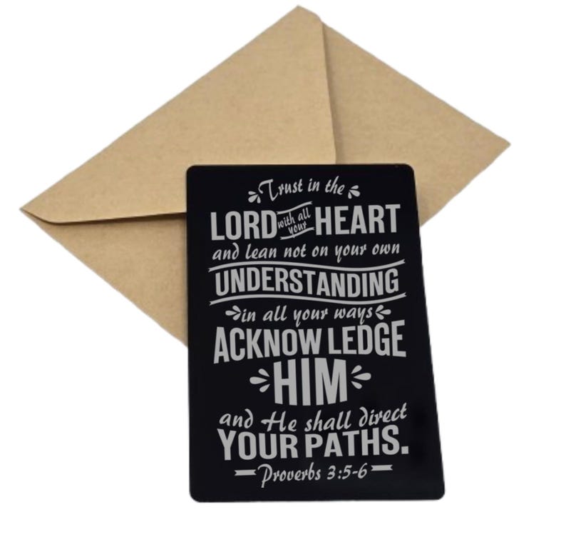 Religious Wallet Card Bible Verse Photo Card Memorial Prayer Card ...