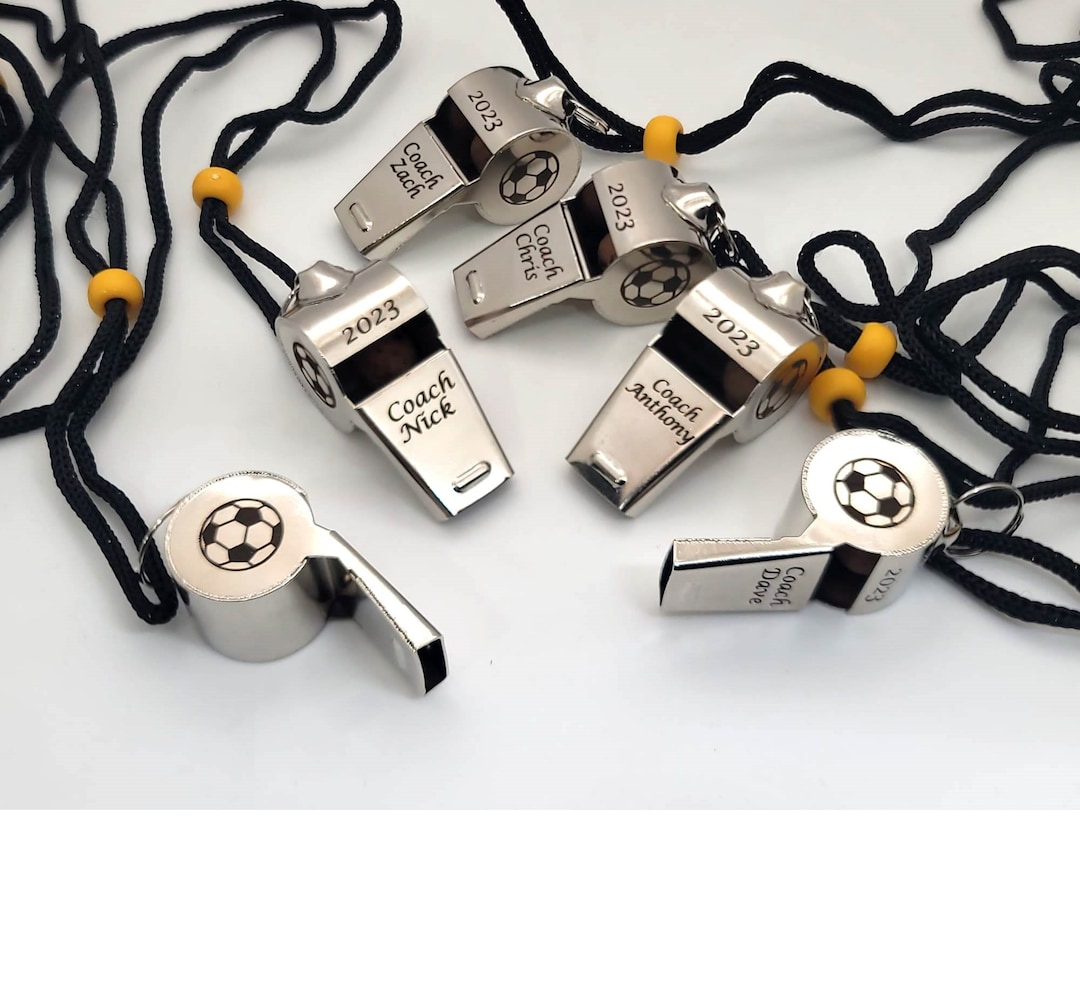 Personalized Coaches Whistle Custom Engraved Team Football Basketball ...