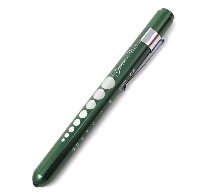 Personalized Medical Pen Light Pupil Gauge Ruler LED Nurse - Etsy