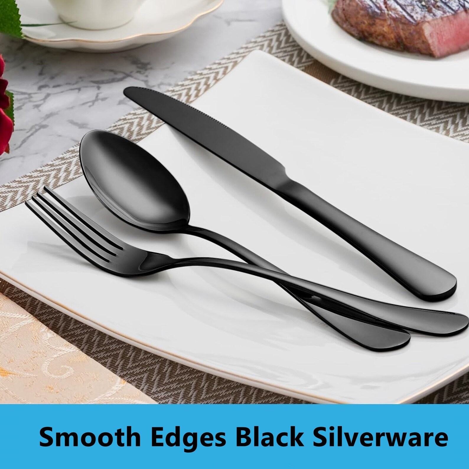 Personalized Portable Utensils Travel Camping Cutlery Set 5 PC Knife ...