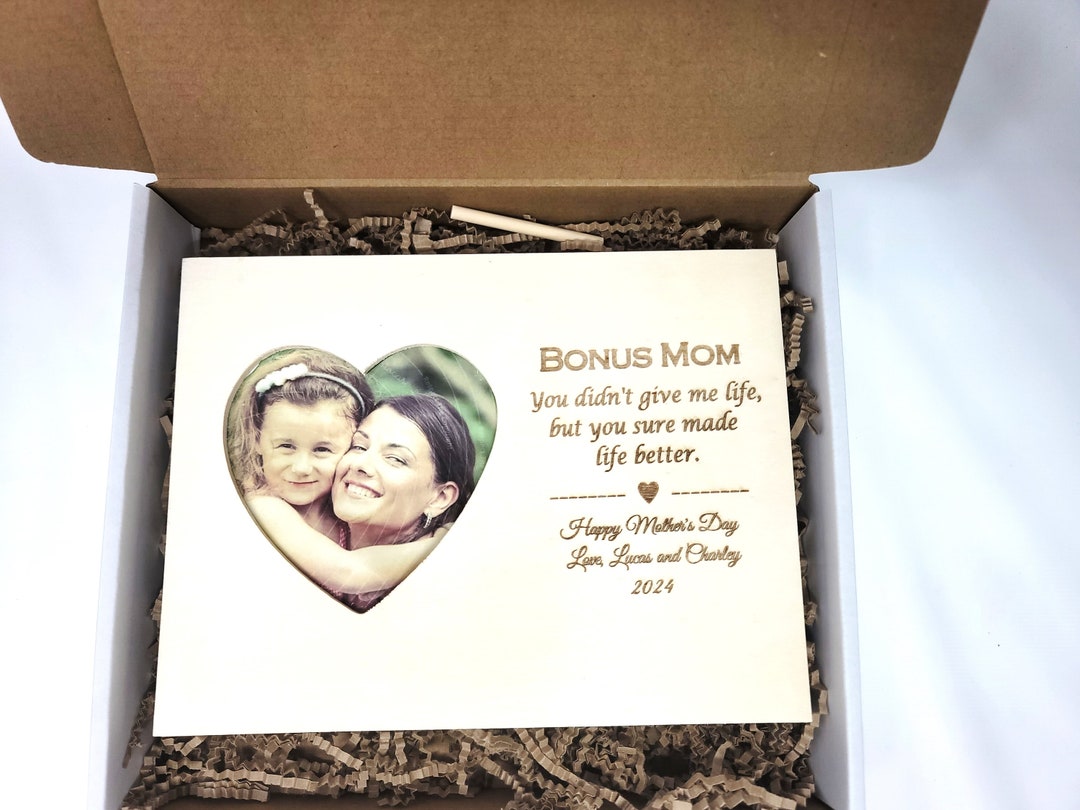Step Mom Mother's Day Picture Frame, Bonus Mom Gift, Custom Customized ...