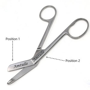 Personalized Left Hand Bandage Scissors With One Large Finger Ring 5.5 ...