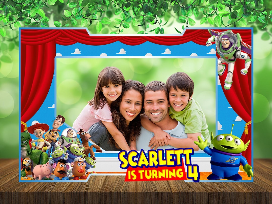 Personalized Toy Story Photo Booth Frame: Birthday Party Decoration ...