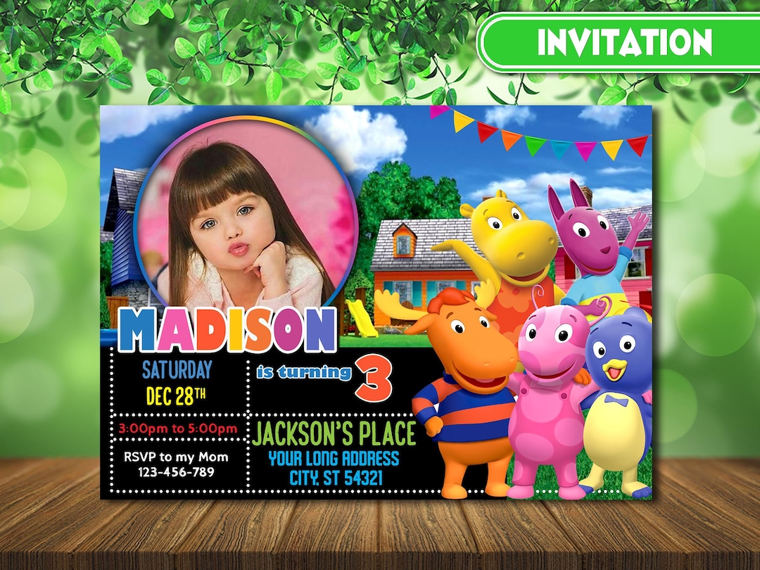 Backyardigans Digital Birthday Invitation - Personalized Kids Party ...