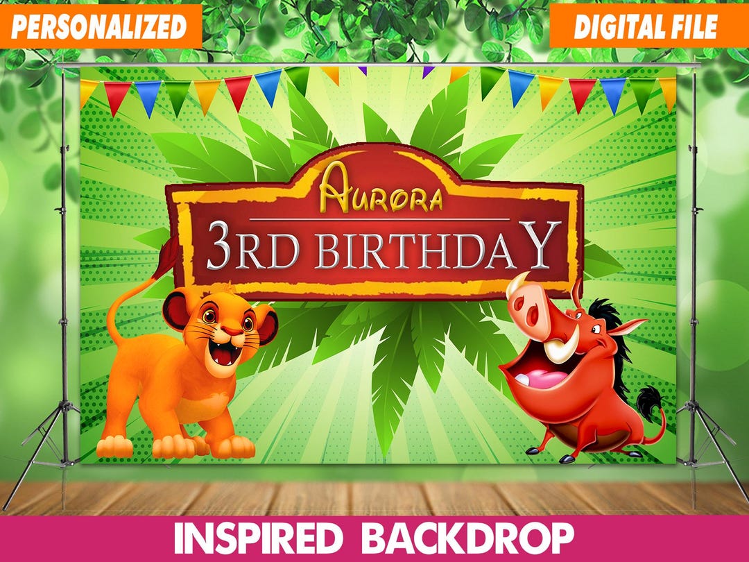 Lion King Backdrop, Lion King Banner, Lion Guard Printable Backdrop ...