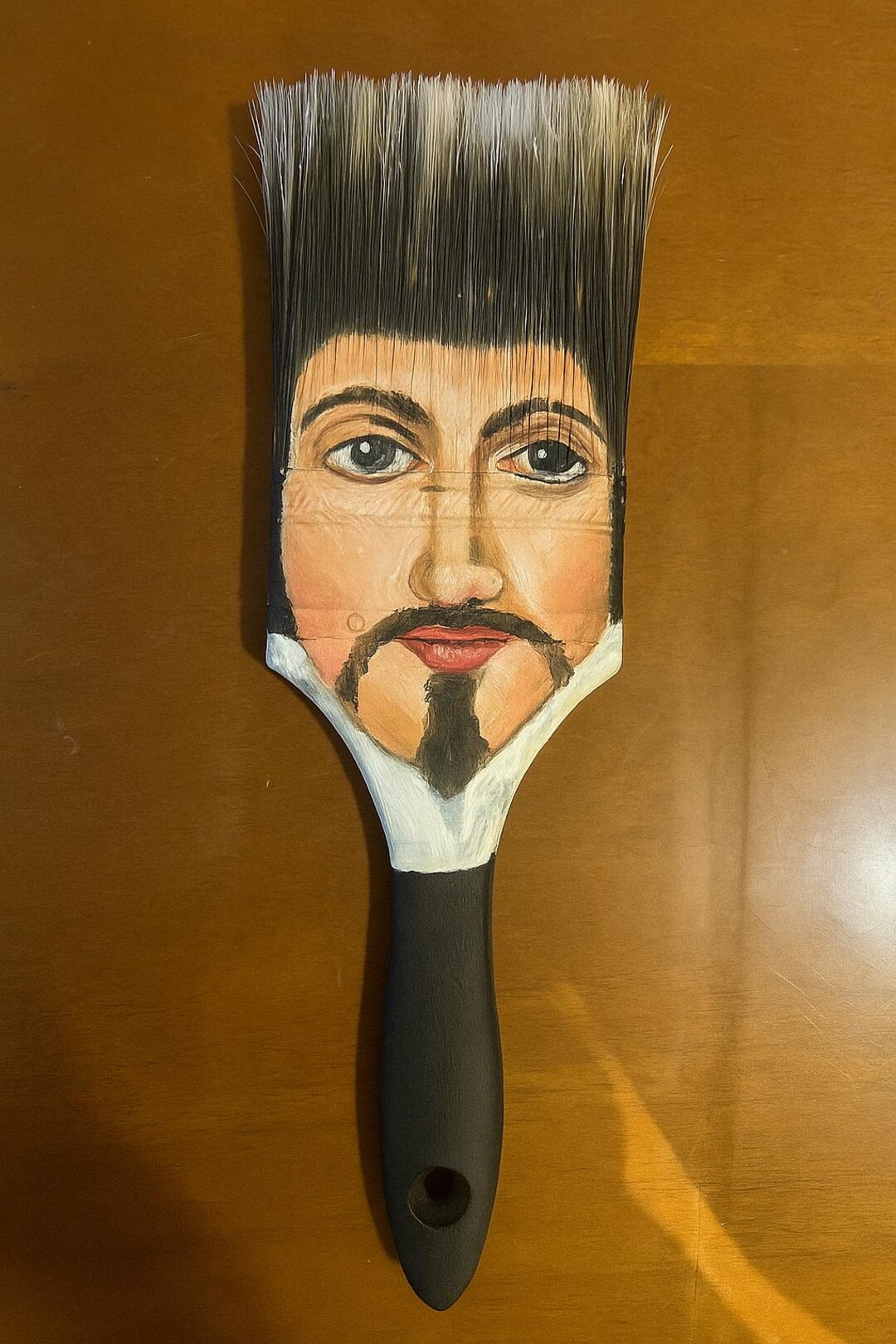 Handmade Paintbrush Art – Hand-painted Male Portrait Wall Decor - Etsy
