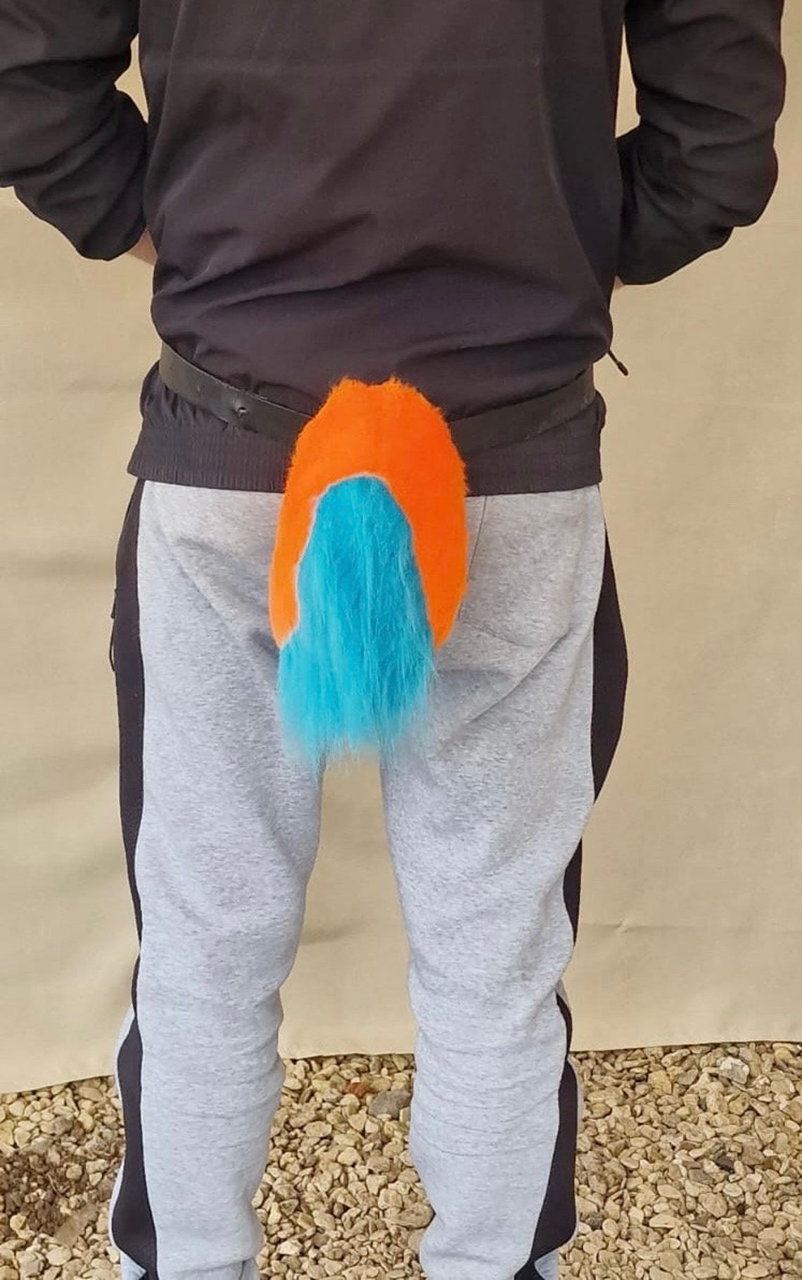 Blue and Orange Small Fursuit Tail - Etsy