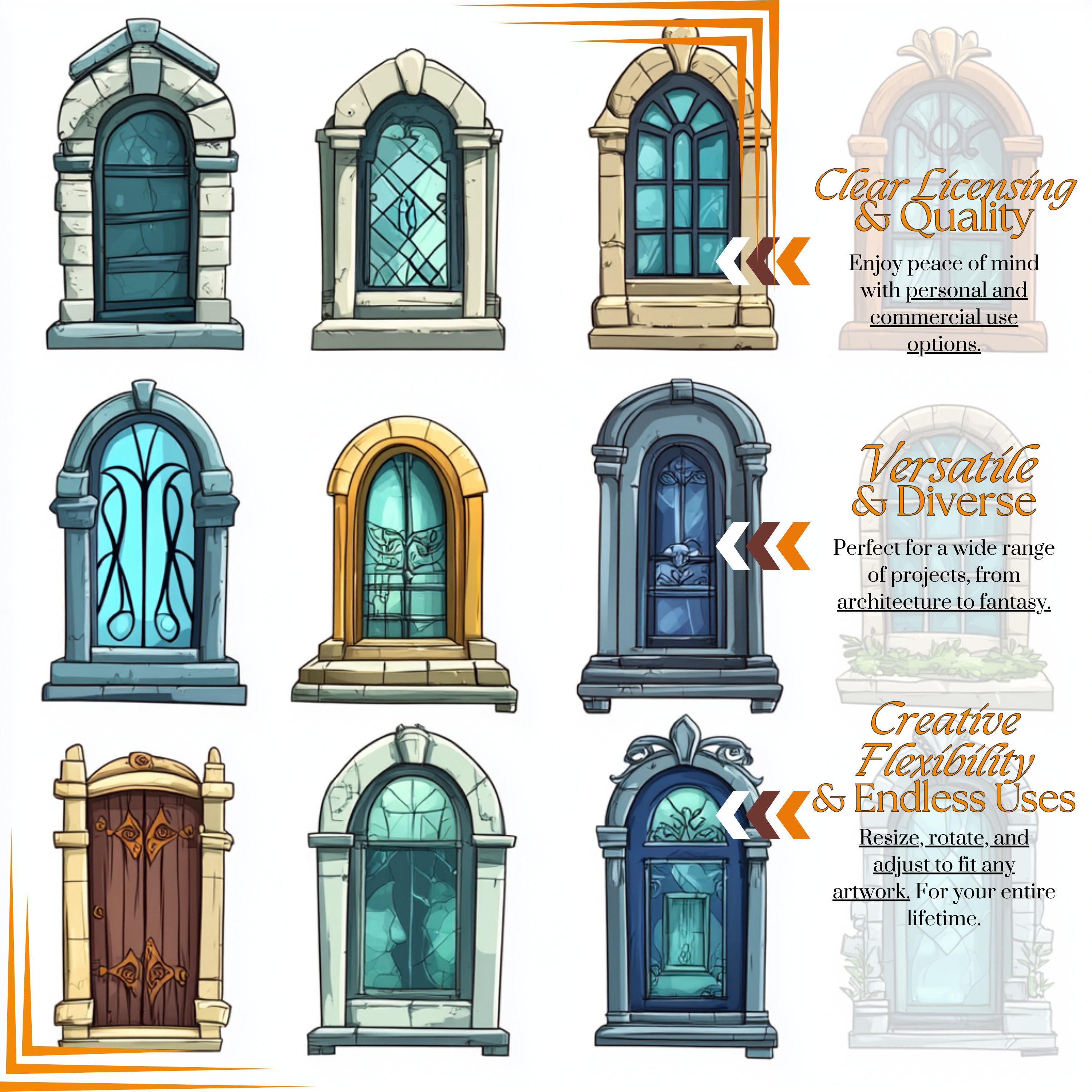 Procreate Stamps Windows Collection | 17 Procreate Brushes Bundle for ...