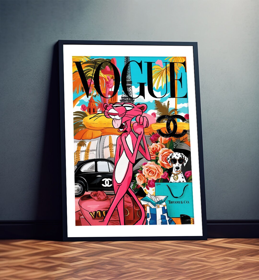 VOGUE Magazine Cover With Pink Panther Poster Picture to Frame ...