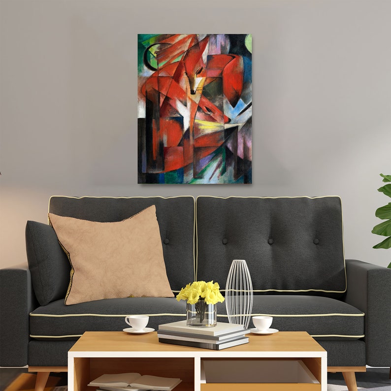 Franz Marc the Foxes Old Masters as an Art Print on Canvas or Premium ...