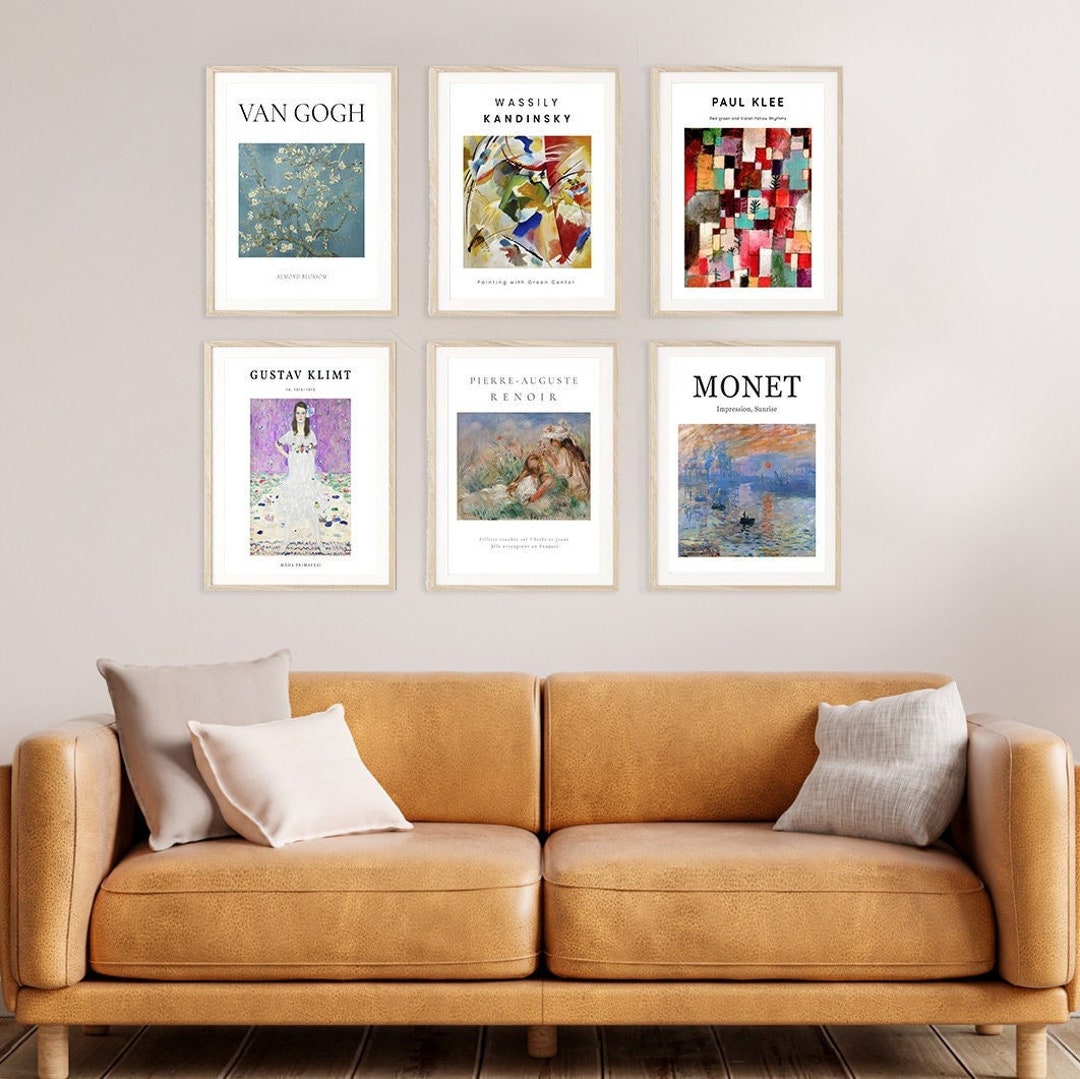 Famous Painters Poster Set Monet Renoir Van Gogh Klimt Klee - Etsy