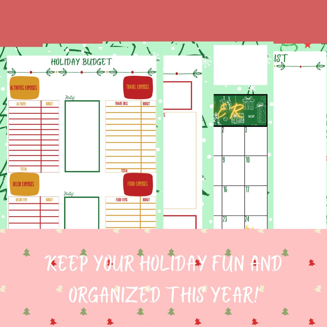 Holiday Printable Planner Bundle - Etsy