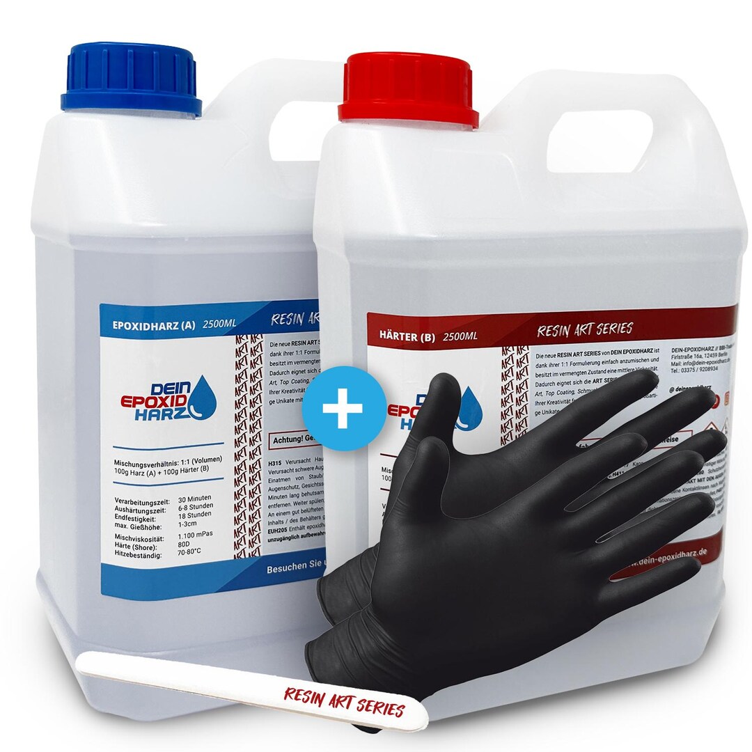 Epoxy Resin With Hardener - RESIN ART | 1:1 Formula | 5000ml | Crystal ...