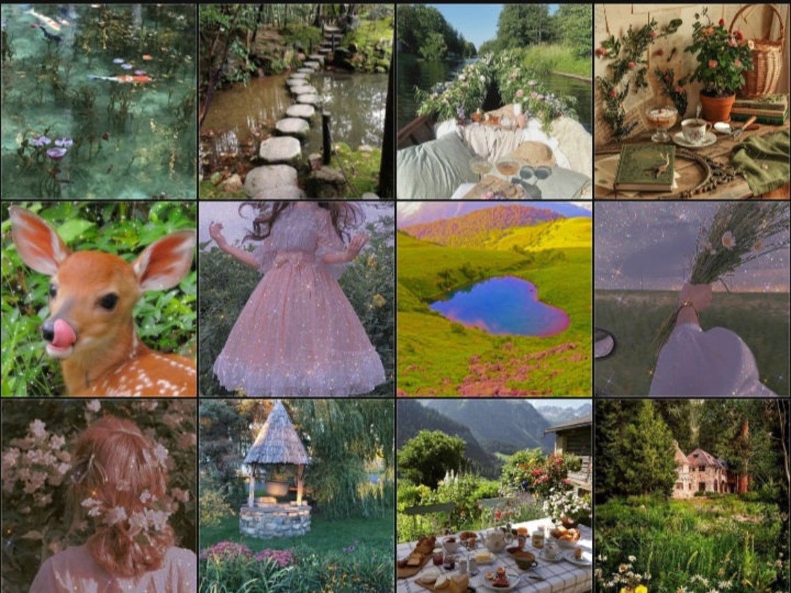 Cottagecore And Fairycore Inspired Collage Kit Etsy