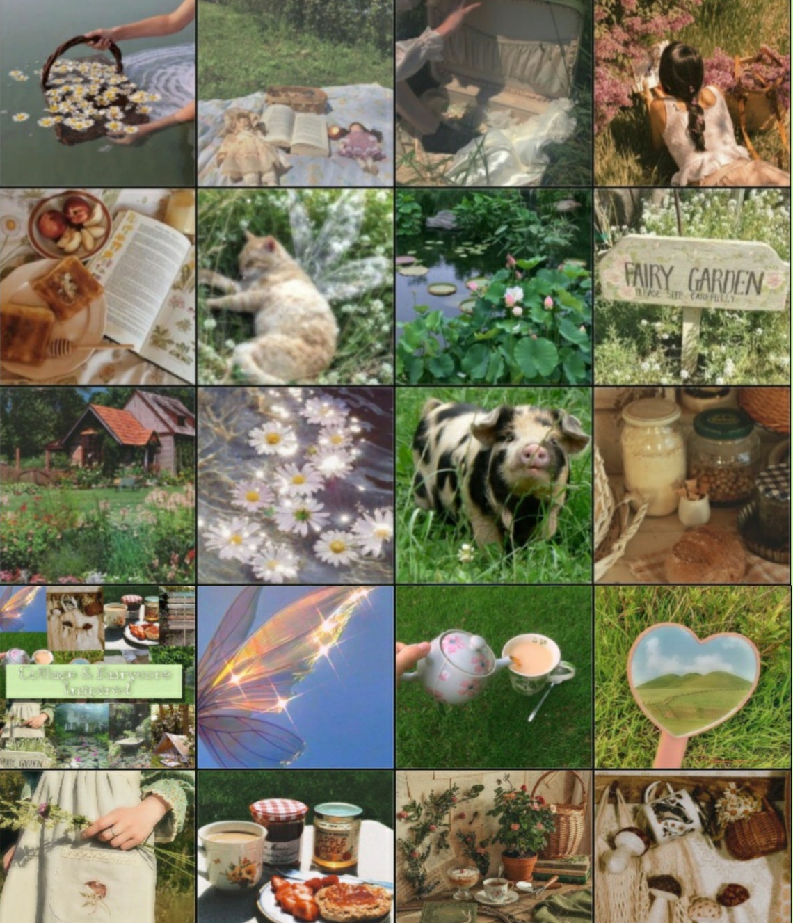 Cottagecore And Fairycore Inspired Collage Kit Etsy