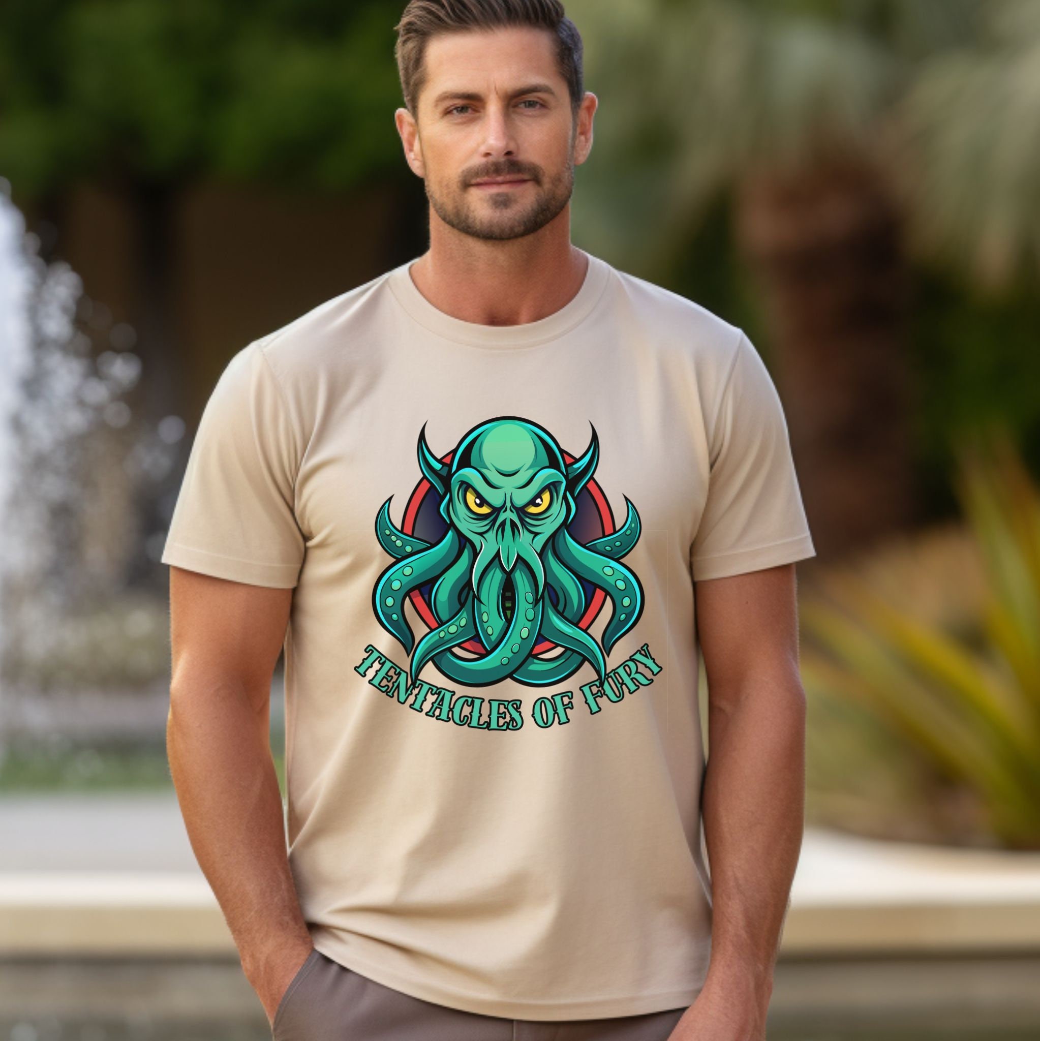 T-shirt With Print Tentacles of Fury Octopus Graphic T-shirt 'tentacles ...