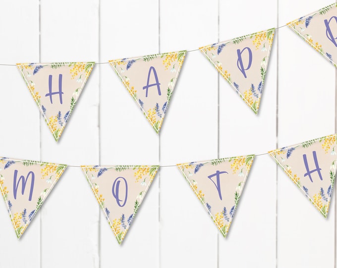 Digital Mother’s Day Banner, Tulip, Flowers for Mom, Mother’s Day ...