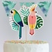 Printable Tropical Cake Topper - Parrots Ara and Kakadu Cake Topper ...