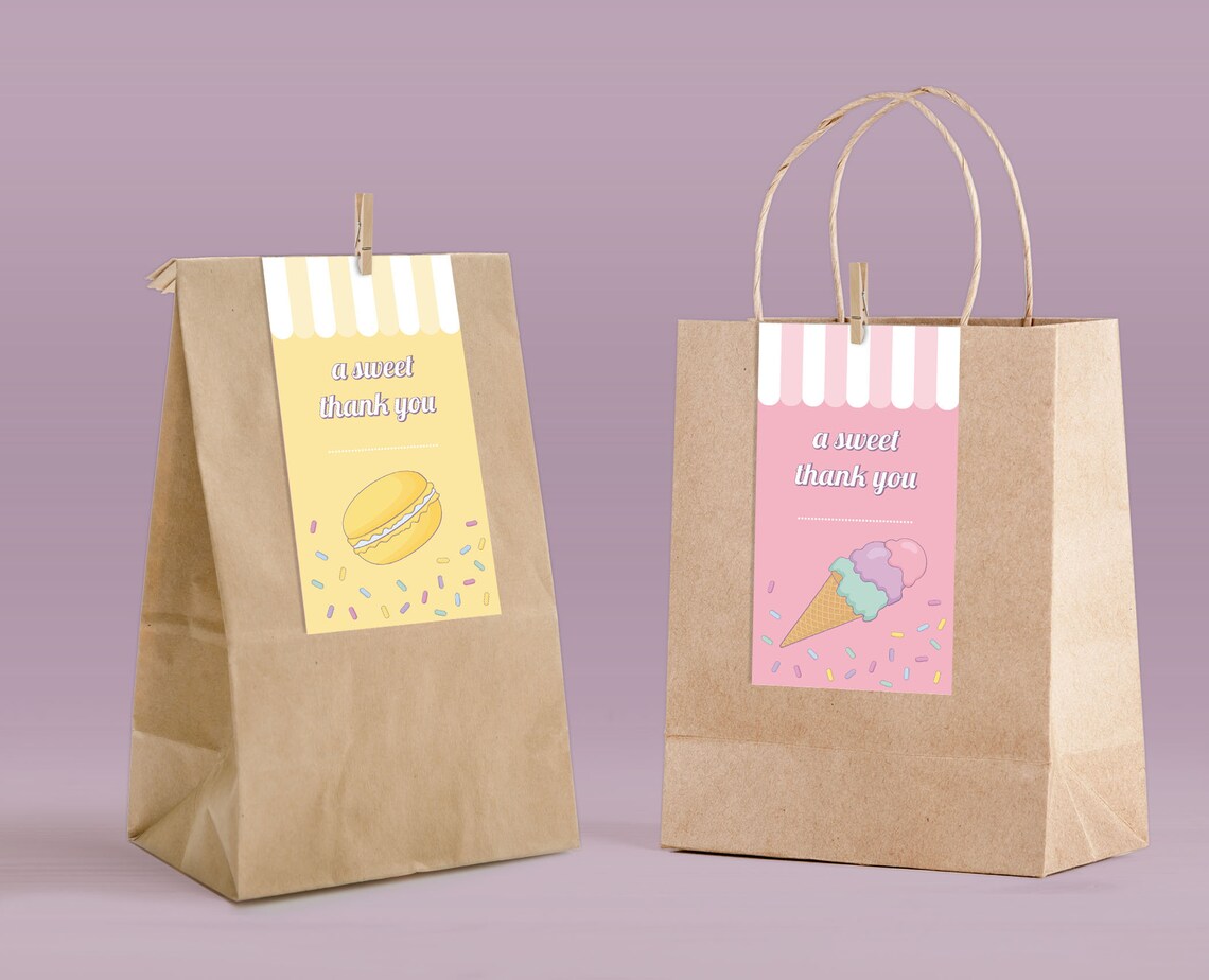 Printable Candy Land Gift Tags, Sweet Shoppe Favor Tags, Candyland Bag ...