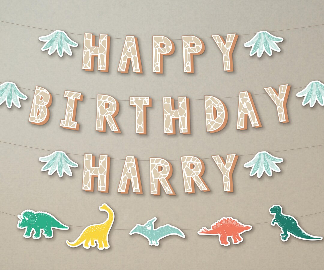 Dinosaur Alphabet Banner Set, Printable Dino Garland, Letters A to Z ...