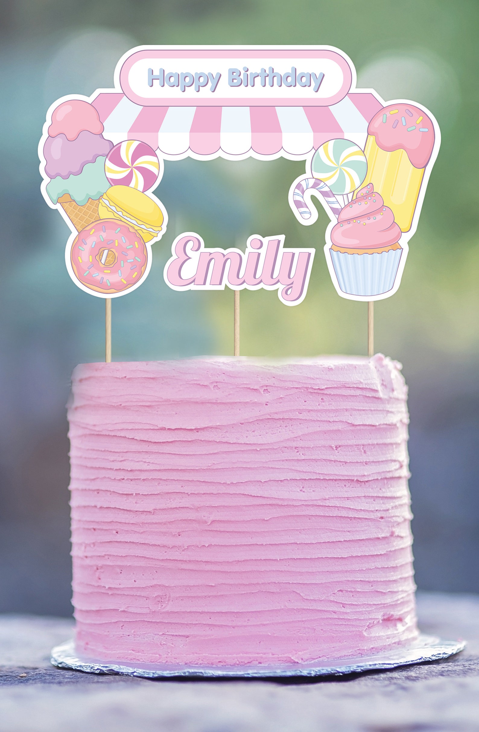 Personalized Candy Land Cake Topper, Candyland Birthday Cake, Sweet ...