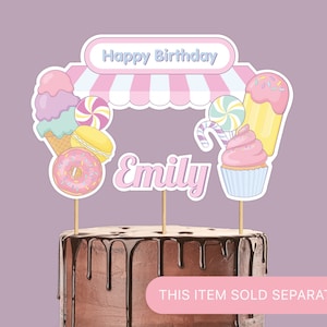 Pastel Birthday Banner, Personalized Birthday Garland, Pastel Candyland ...