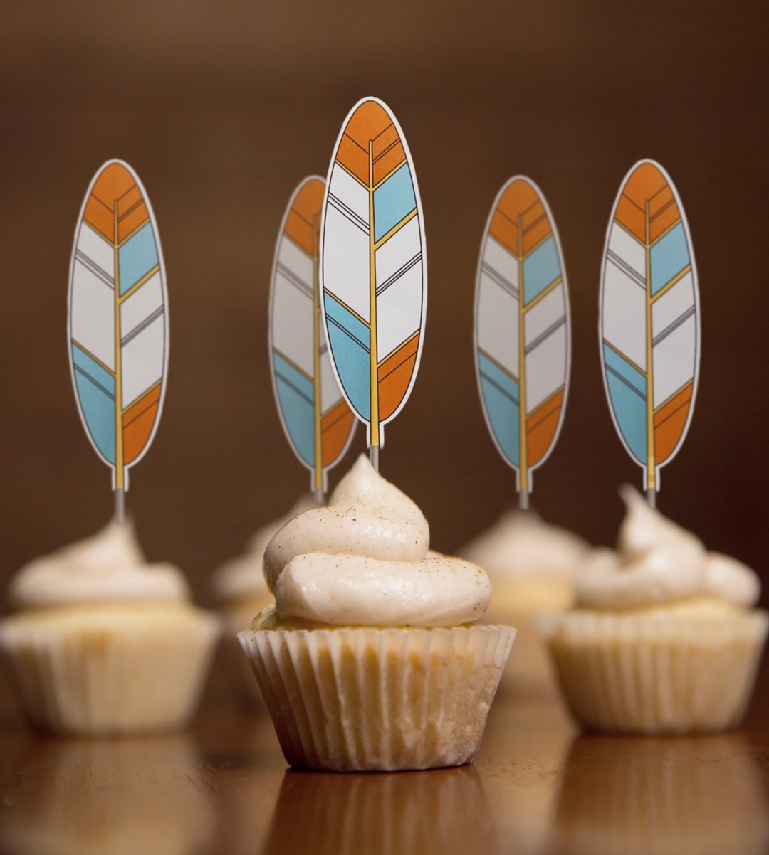 Tribal Cupcake Topper - INSTANT Download - Pow-wow Cupcake Toppers ...