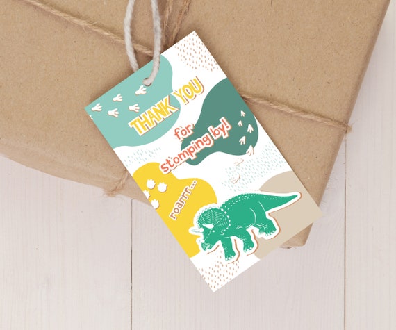 Printable Dinosaur Favor Tags Dinosaur Birthday Gift Tags - Etsy