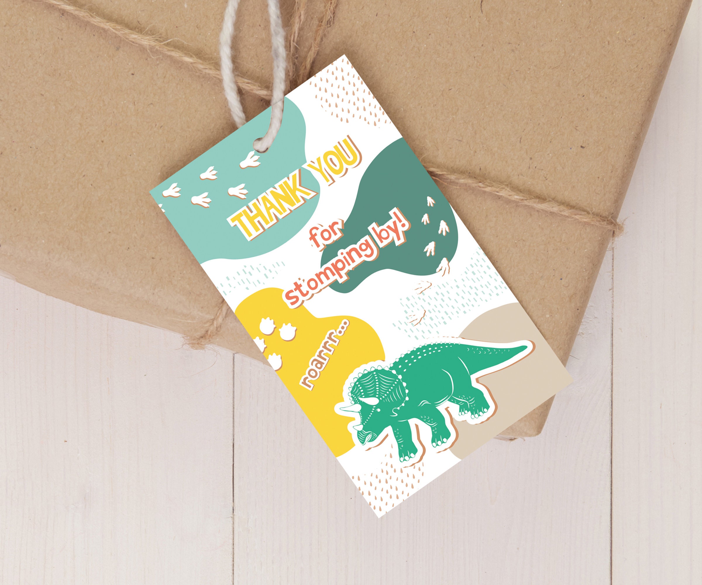 Printable Dinosaur Favor Tags, Dinosaur Birthday, Gift Tags, Dino Party ...