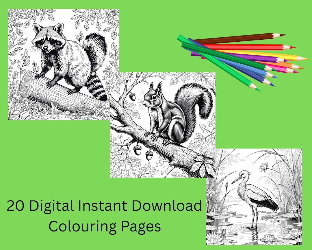 Majestic Animals Coloring Pages for Adults 20 Printable Intricate ...