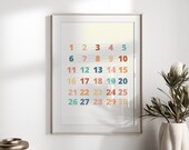 Large Numbers Poster Preschool Posters Homeschool Posters - Etsy