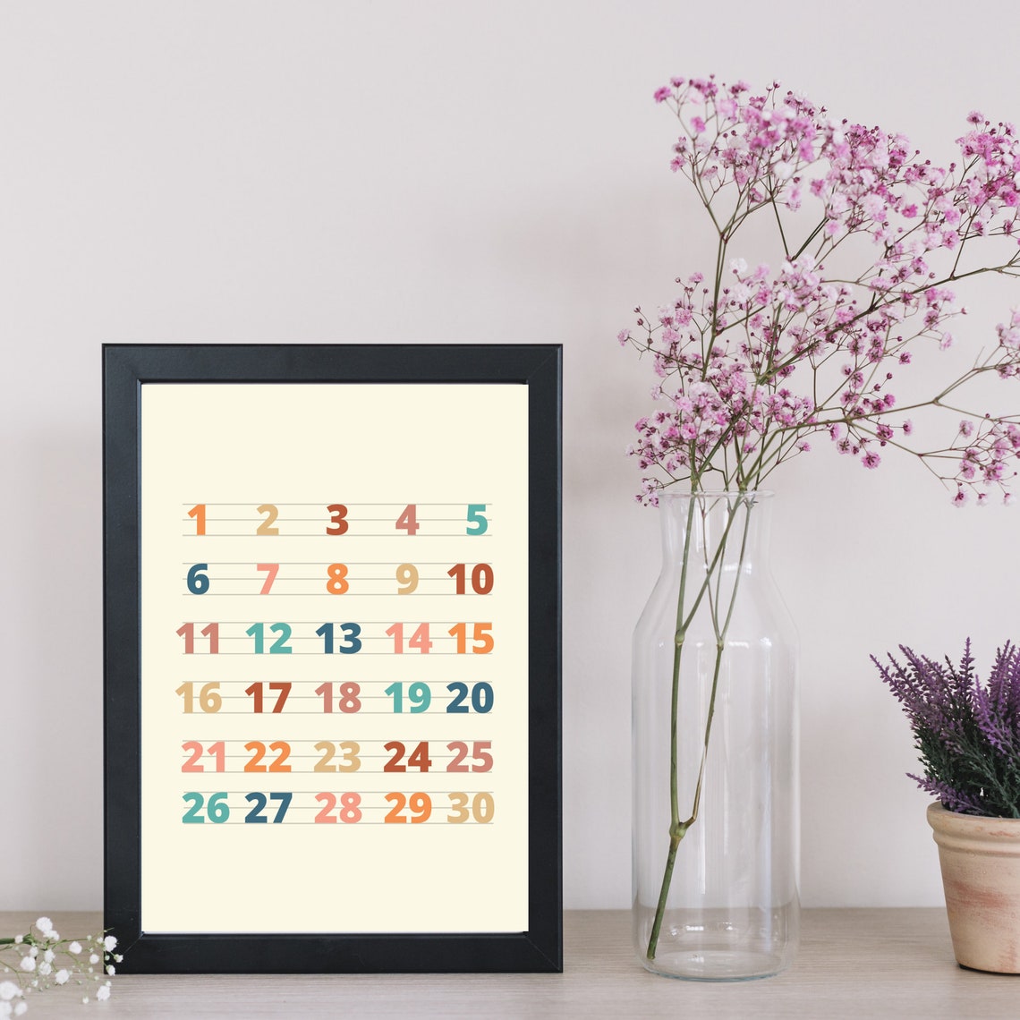 Large Numbers Poster Preschool Posters Homeschool Posters - Etsy