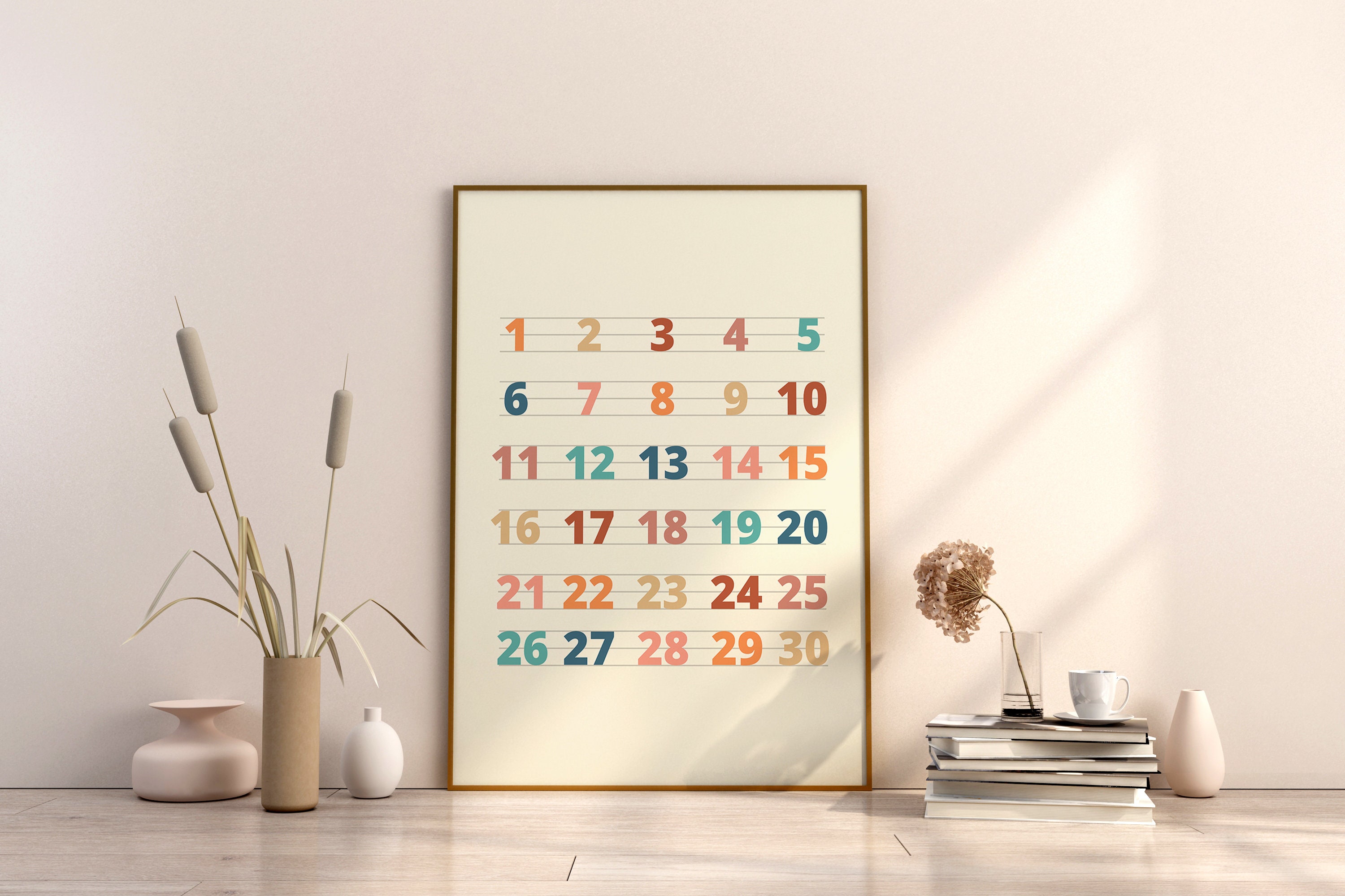 Large Numbers Poster Preschool Posters Homeschool Posters - Etsy