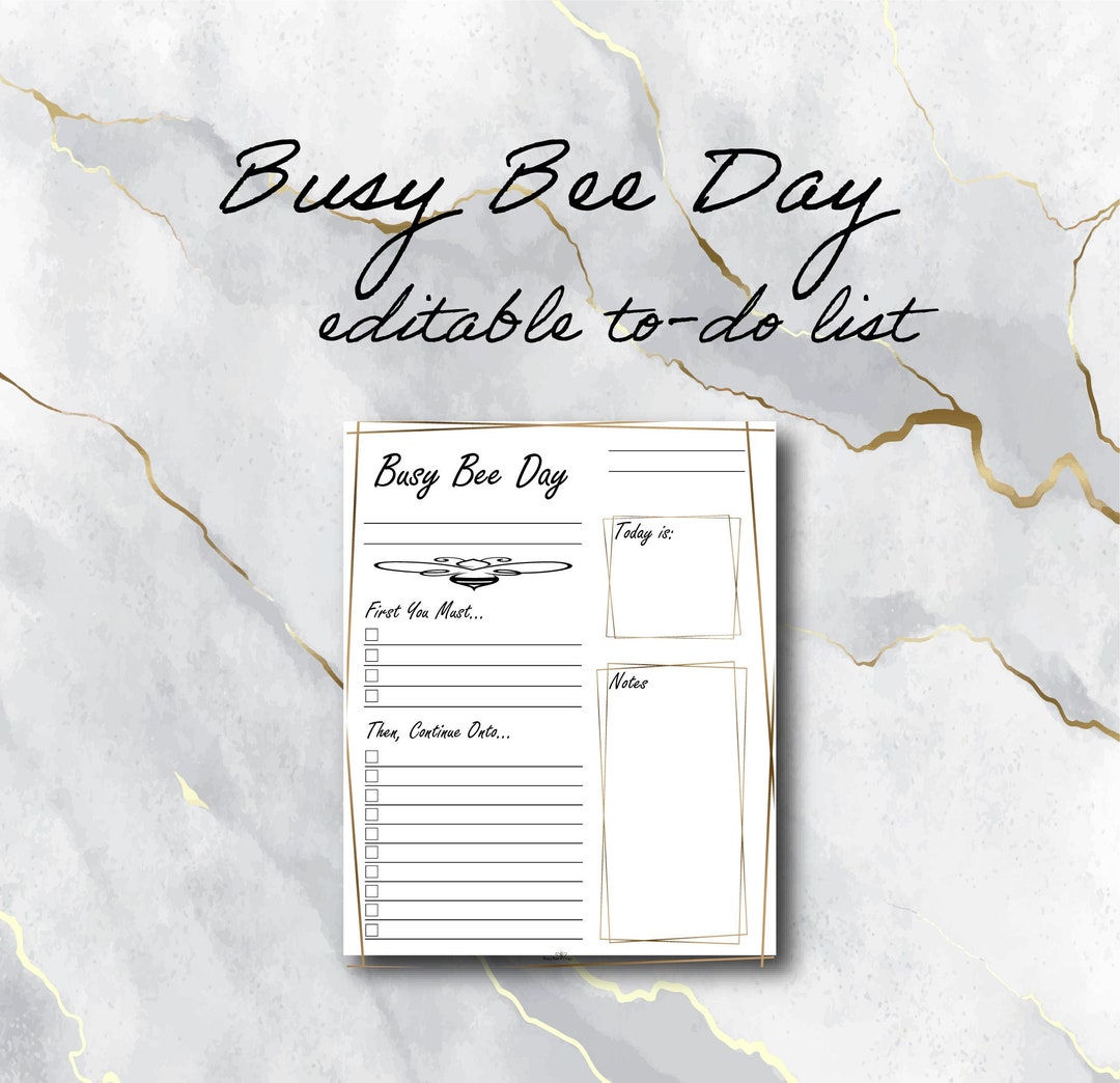 Student Schedule | Task List | Assignment | to Do List, Busy Bee Day ...