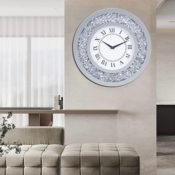 Mirrored Wall Clock - Etsy