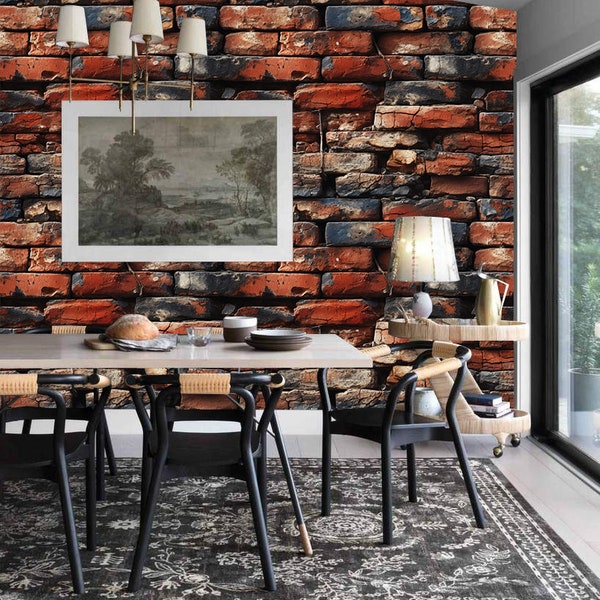 3d Brick Wallpaper - Etsy