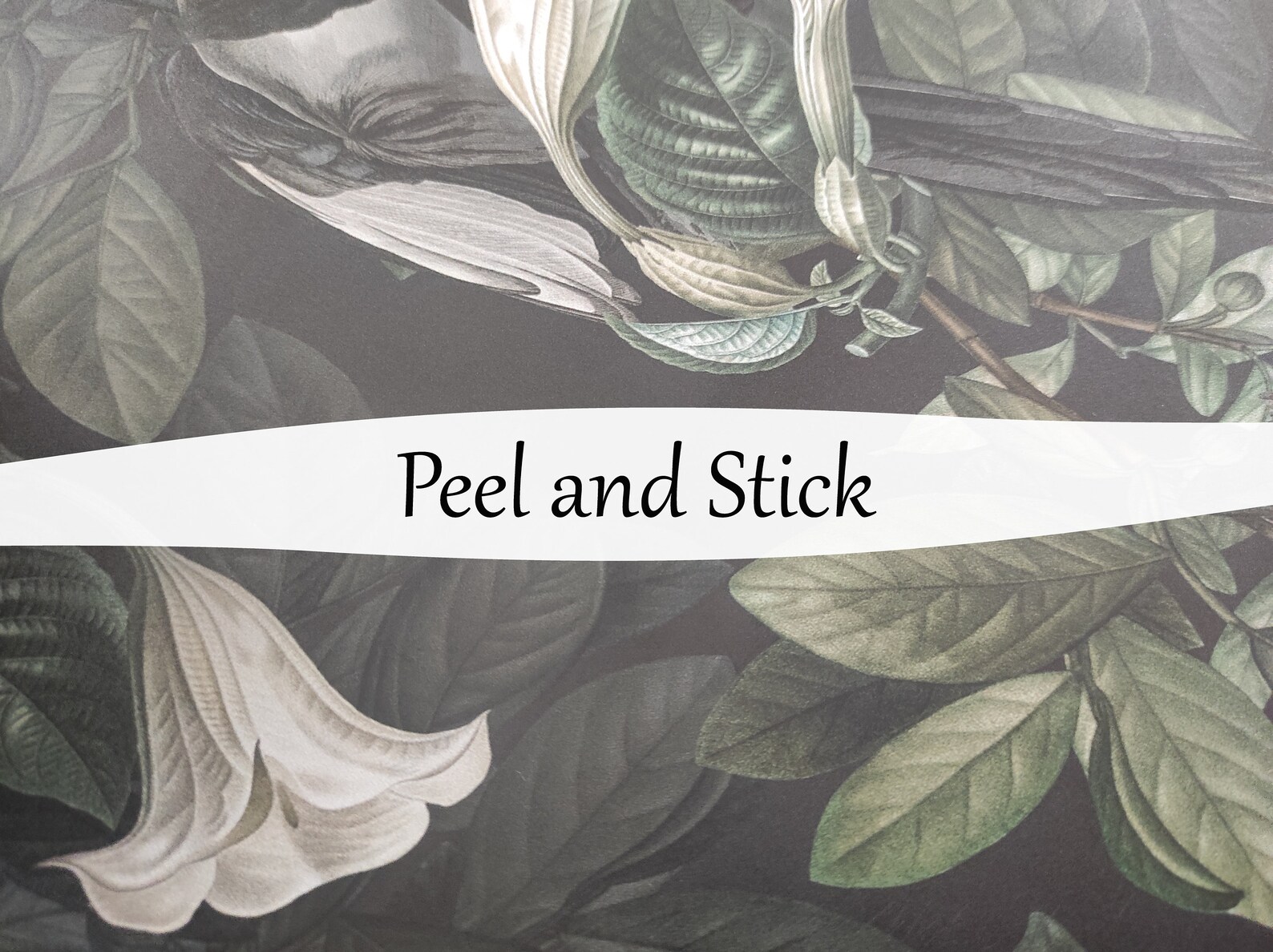 Vintage Dark Floral Wallpaper Botanical Plant Wall Print - Etsy