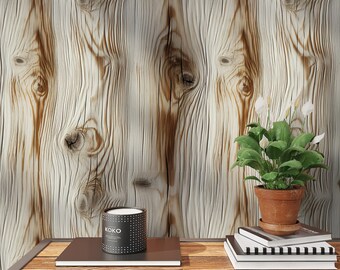 Wooden Wallpaper for Living Room Geometric Wood Pattern Wallpaper ...