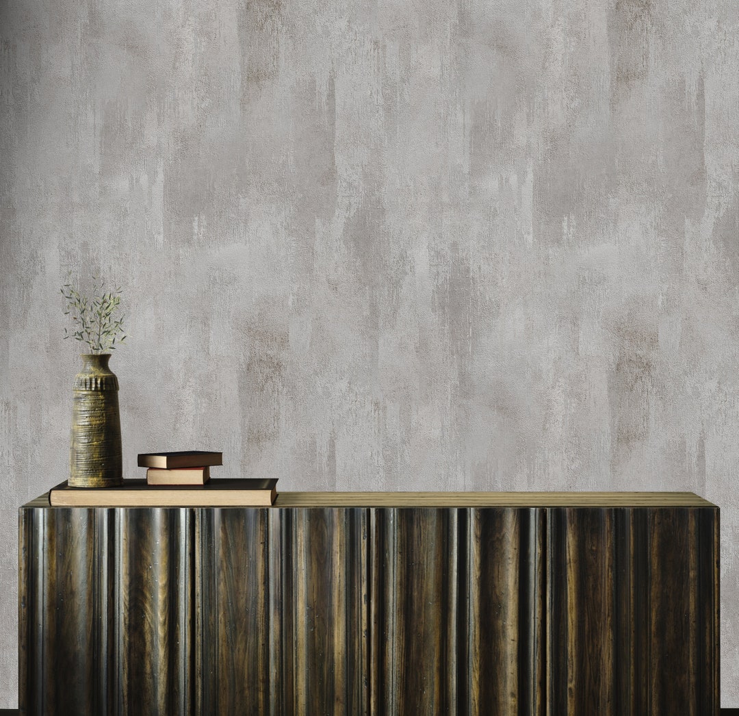 Plaster Textured Look Wallpaper, Concrete Walls, Peel and Stick ...
