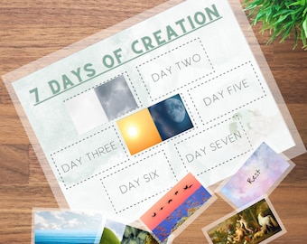 Days of Creation Matching Game, Genesis 1 Creation Craft, Sunday School ...