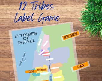 Twelve Tribes of Israel Sons of Jacob Worksheet Cutout Sunday School ...