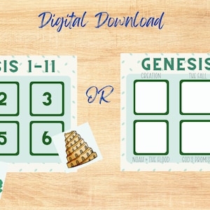 Bible Genesis 1-11 Timeline Cutout Printable Digital Download PDF Kids ...