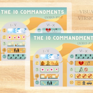 Ten Commandments Worksheet Catholic & Protestant Sunday School ...