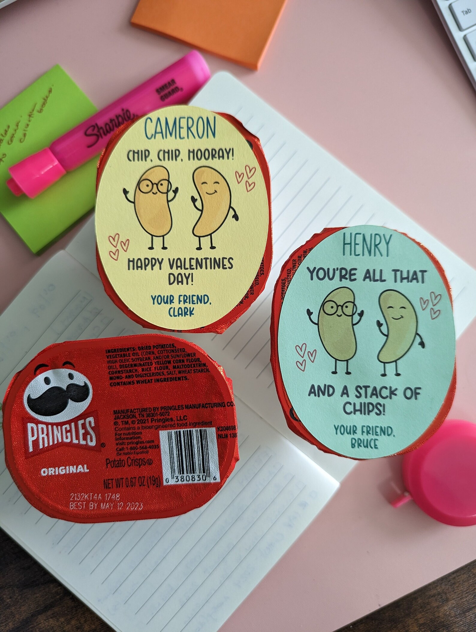 Pringles Chips Valentines for School Class Valentines Downloadable ...