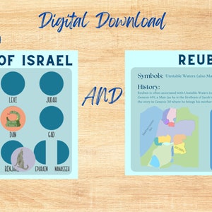 Twelve Tribes of Israel Matching Game, Sons of Jacob (PDF Printable) - Etsy