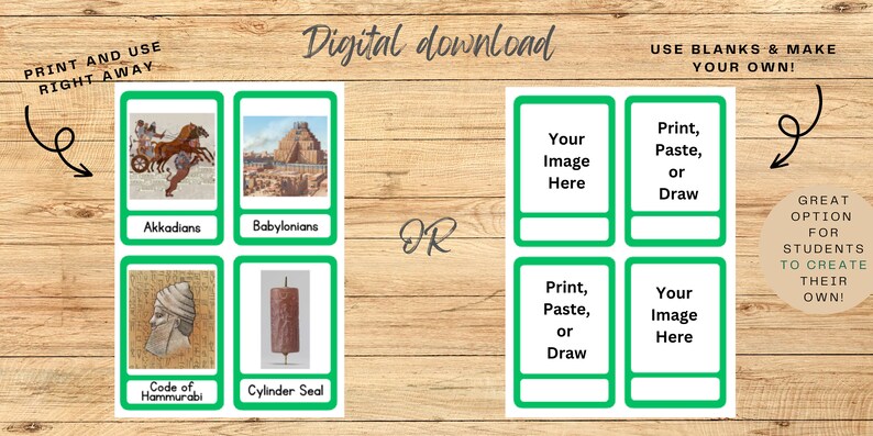 Ancient Mesopotamia Kindergarten Vocabulary Flash Cards - Etsy