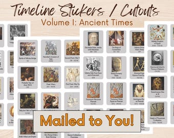 Timeline Stickers Cut Outs Printable Digital Story of the World Ancient ...