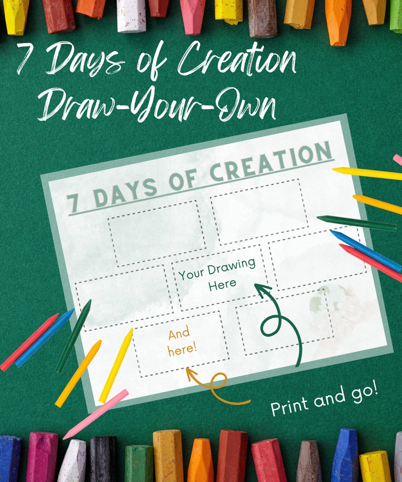 The 7 Days of Creation Cutout Printable, Bible Puzzle, Sunday School ...
