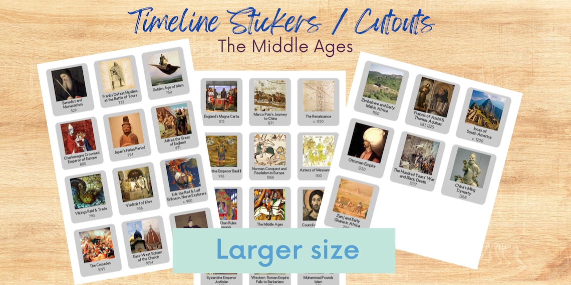 Timeline Stickers Cut Outs Printable Digital Classical Conversations ...